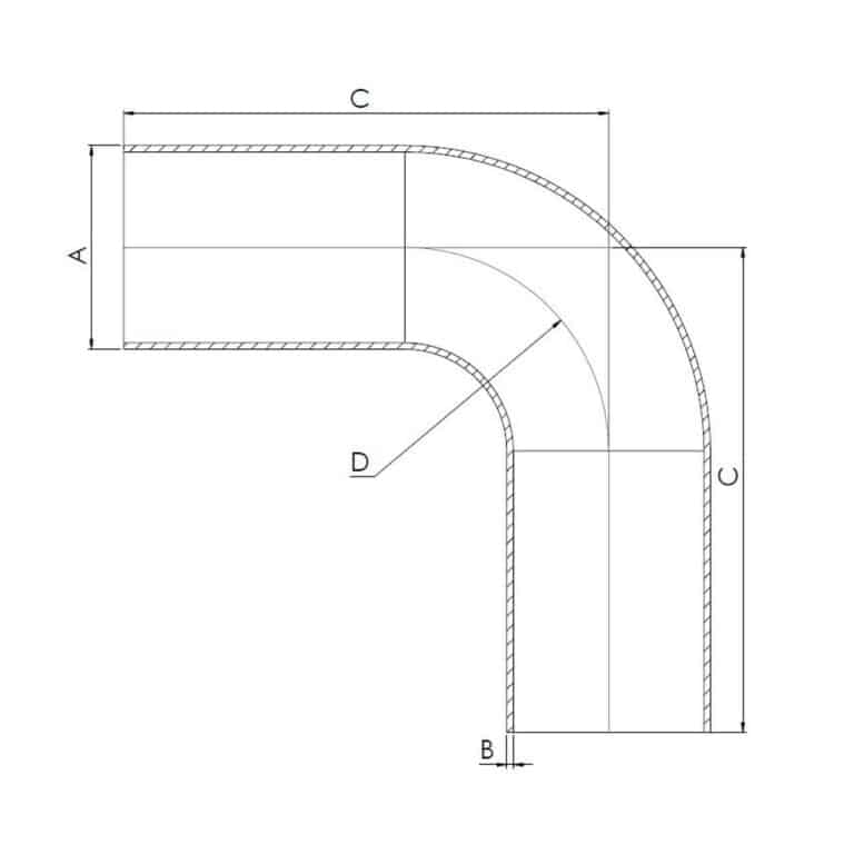 Universele Aluminium Bocht - div. hoeken + diameters - 24TUNED